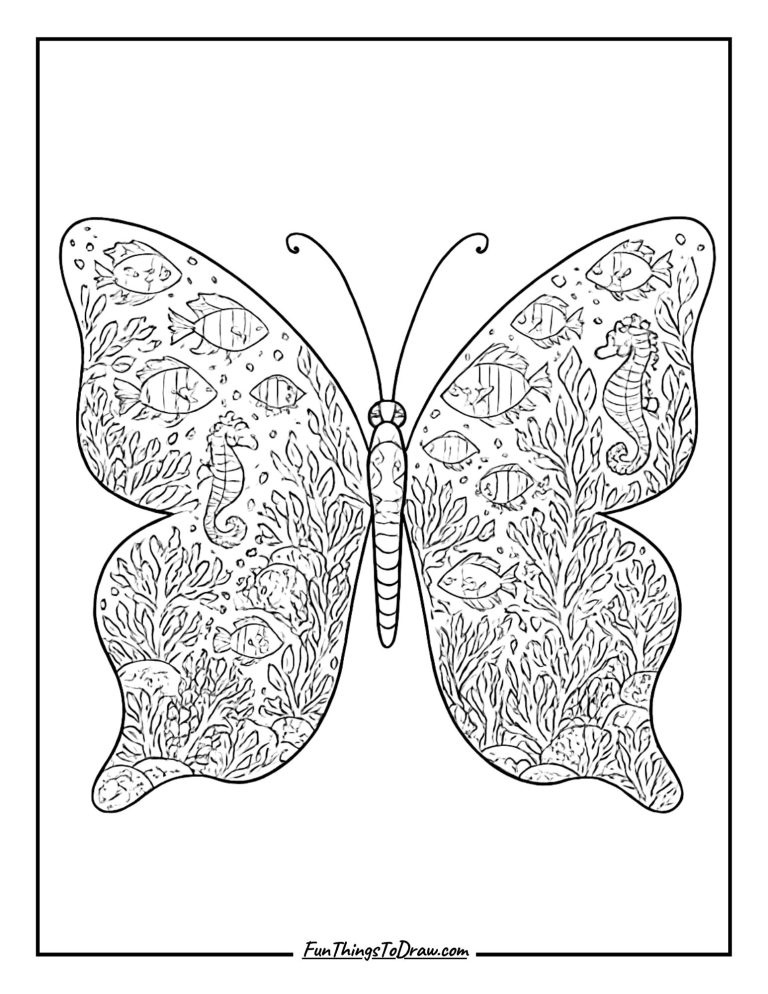 Butterfly Coloring Pages for Adults (24 Free Printable Sheets) - Fun ...