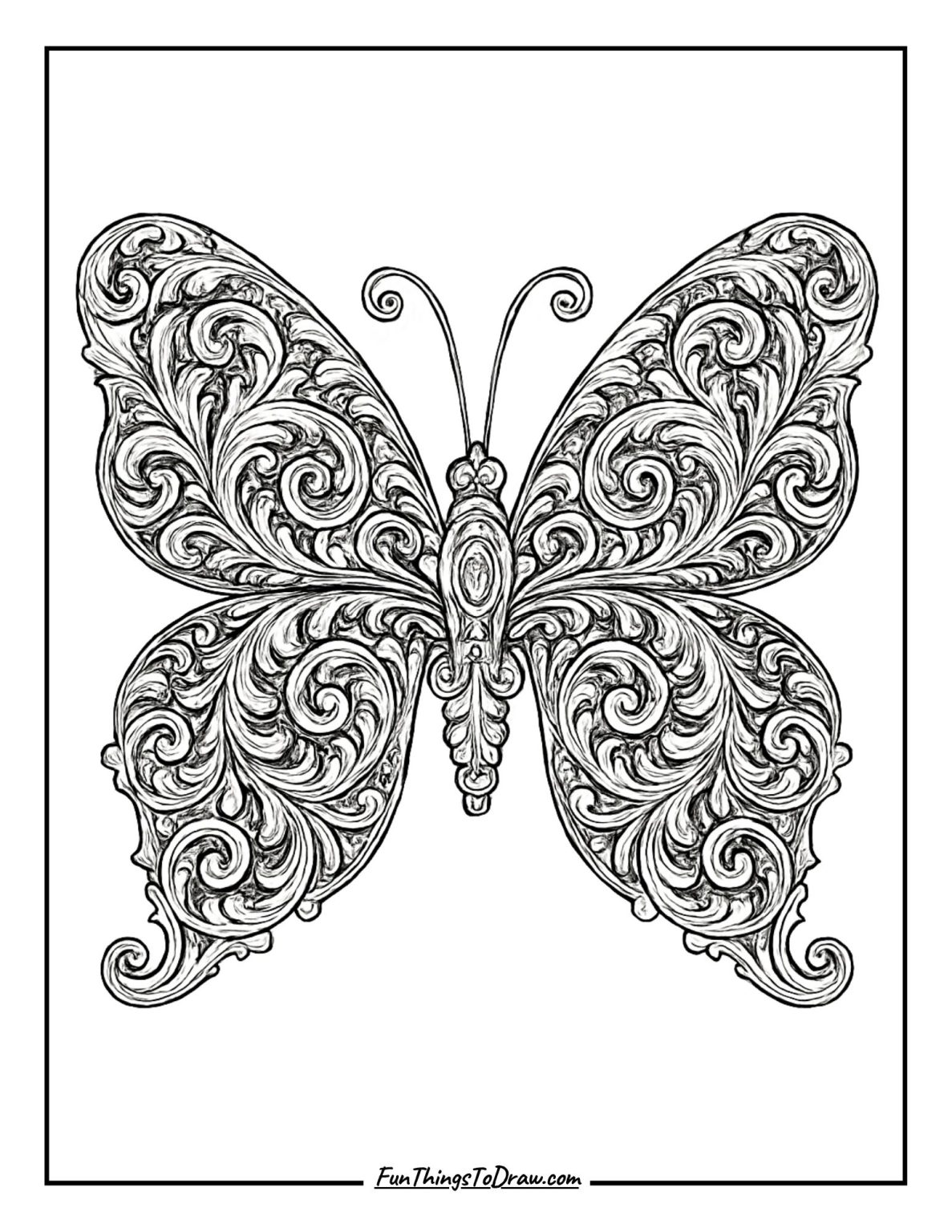 Butterfly Coloring Pages for Adults (24 Free Printable Sheets) - Fun ...