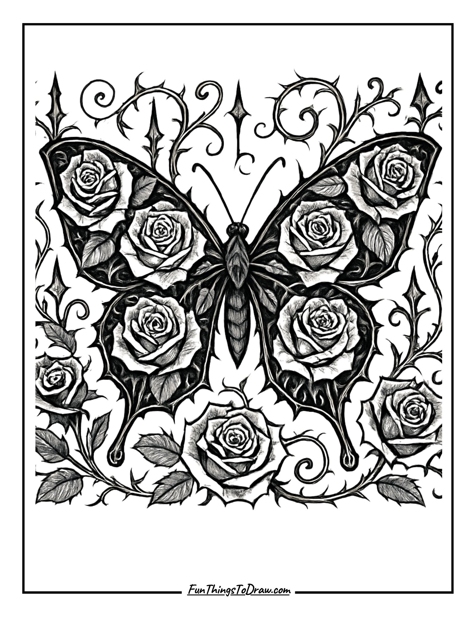 Butterfly Coloring Pages for Adults (24 Free Printable Sheets) - Fun ...