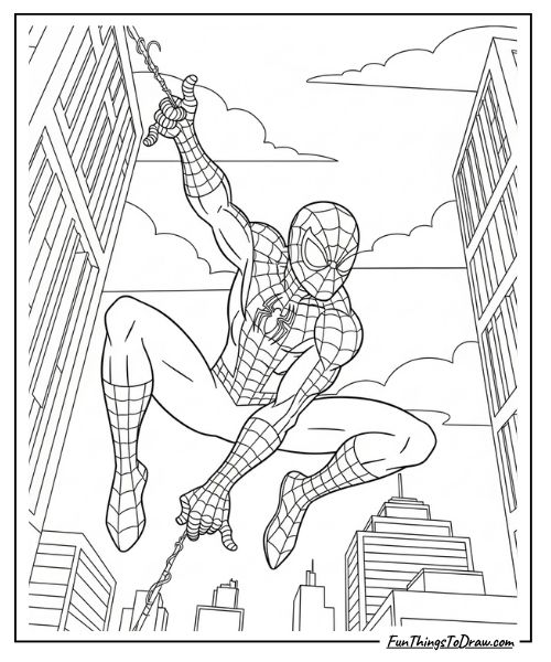 25 Cute Spiderman Coloring Pages (Free Printable PDF) - Fun Things To Draw