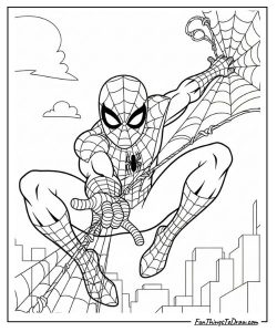 25 Cute Spiderman Coloring Pages (Free Printable PDF) - Fun Things To Draw