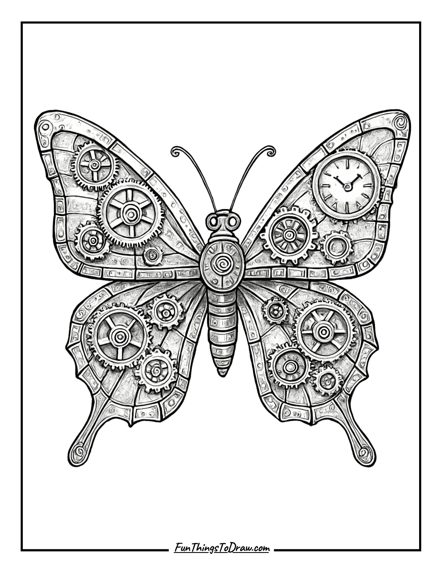 Butterfly Coloring Pages for Adults (24 Free Printable Sheets) - Fun ...