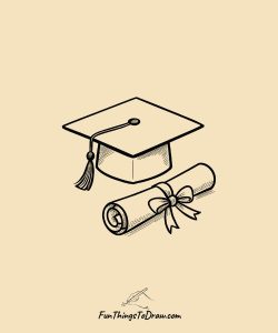 Graduation Hat Drawings (25 Easy Ideas) - Fun Things To Draw