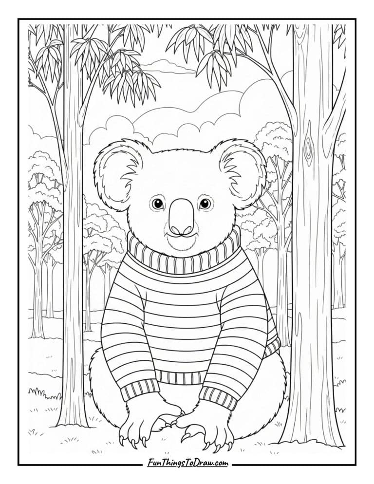 Koala Coloring Pages (25 Free Printable Sheets) - Fun Things To Draw