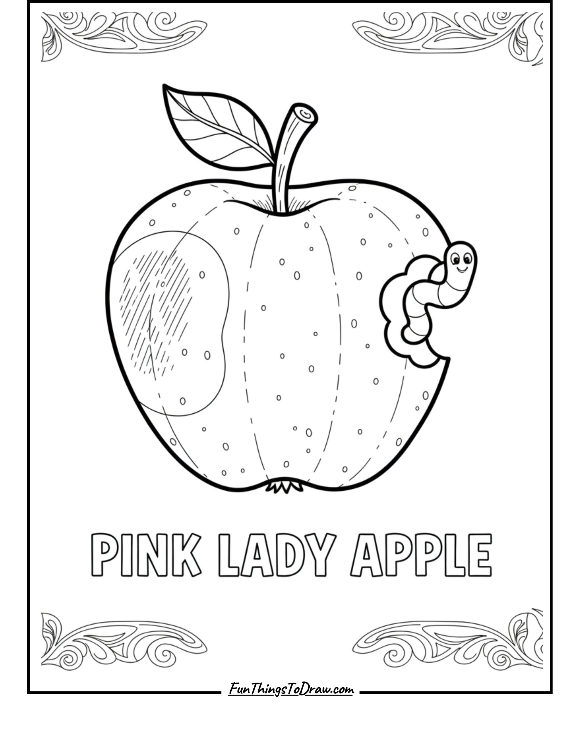 38 Apple Coloring Pages (Free Printable PDF) - Fun Things To Draw