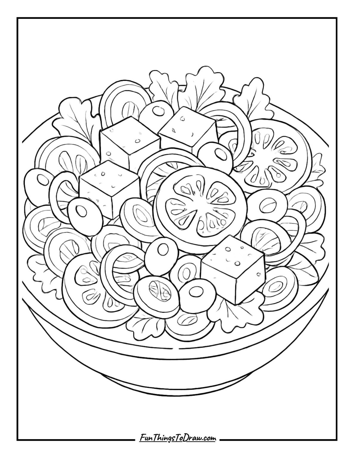 35 Salad Coloring Pages (Free Printable PDF) - Fun Things To Draw
