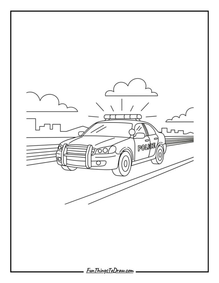 40 Police Car Coloring Pages (Free PDF) - Fun Things To Draw