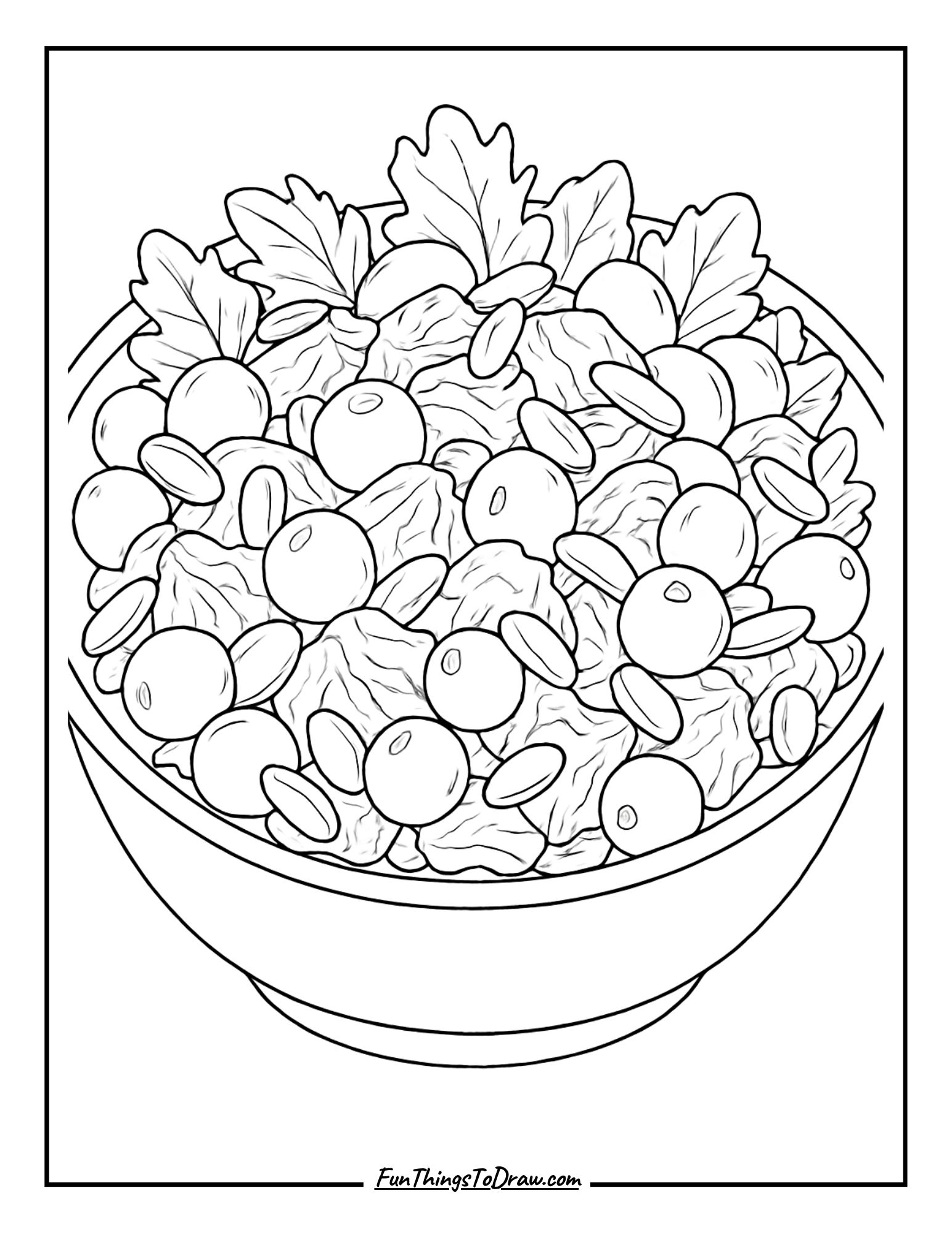 35 Salad Coloring Pages (Free Printable PDF) - Fun Things To Draw