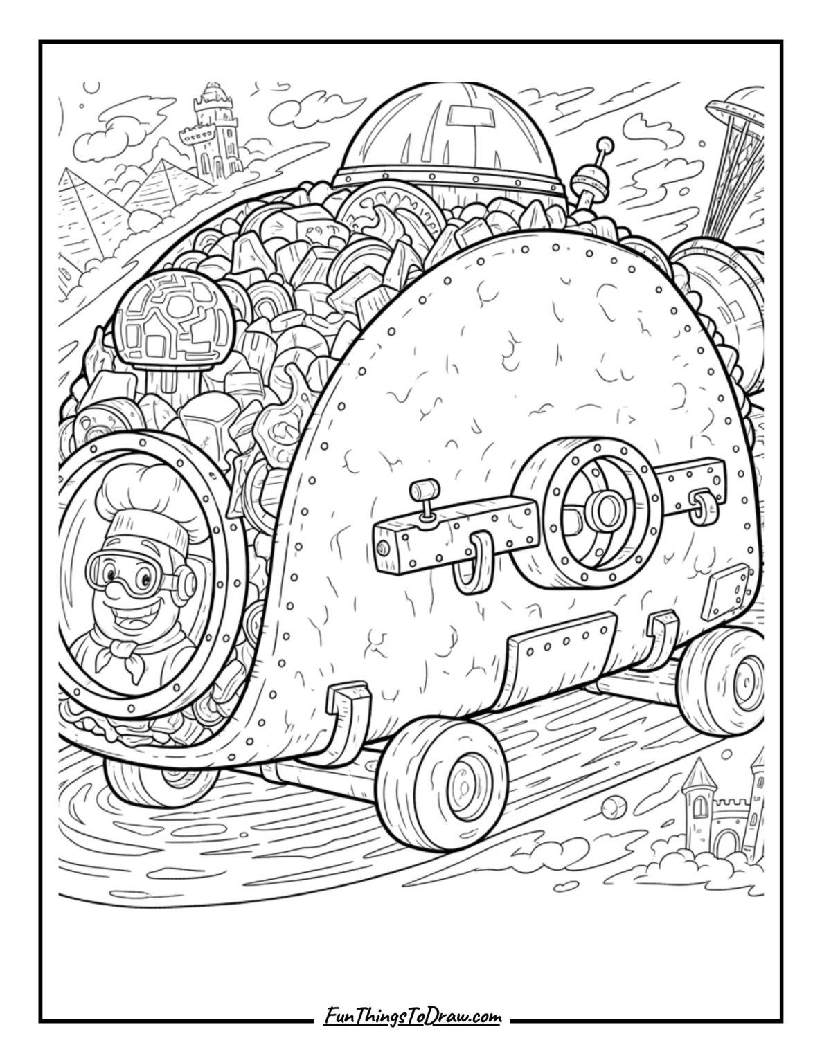 35 Taco Coloring Sheets (Free Printable Pages) - Fun Things To Draw