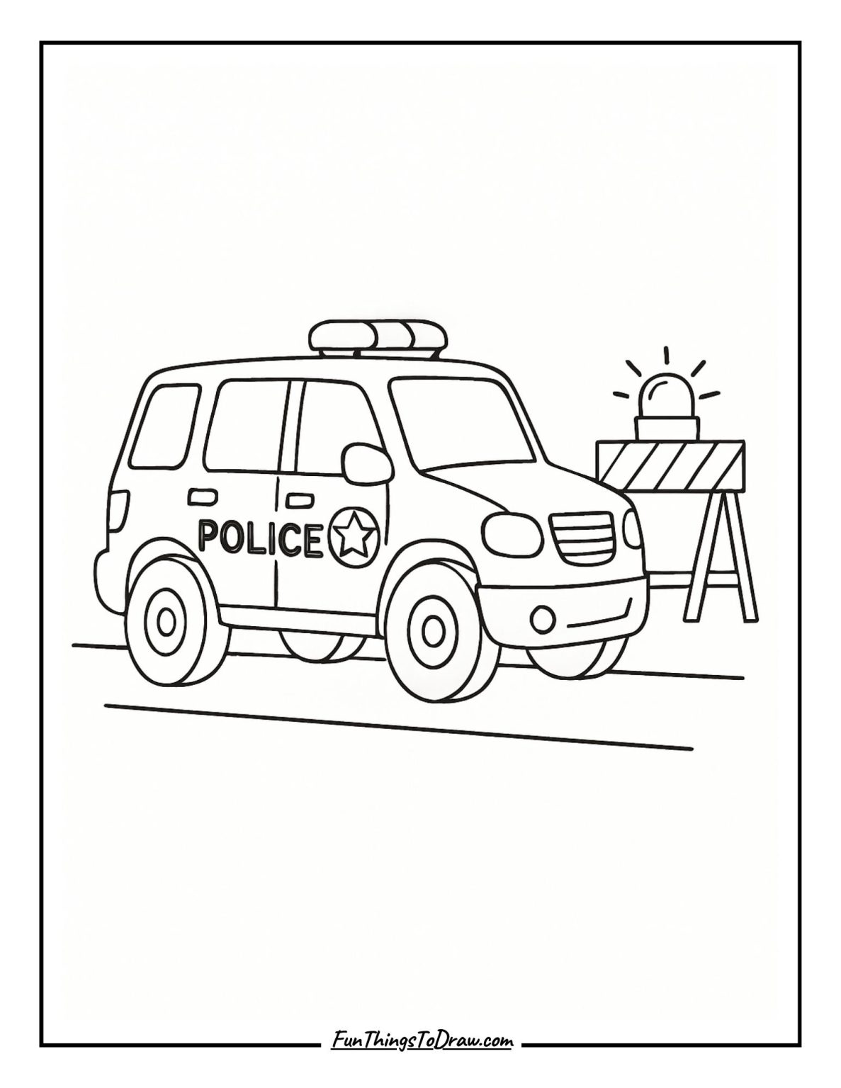 40 Police Car Coloring Pages (Free PDF) - Fun Things To Draw