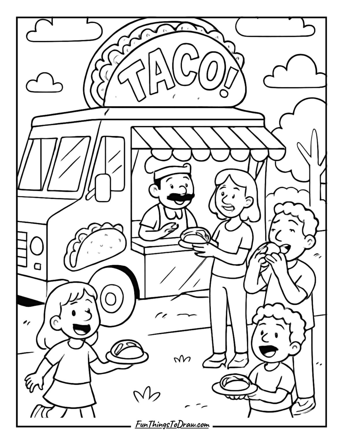 35 Taco Coloring Sheets (Free Printable Pages) - Fun Things To Draw