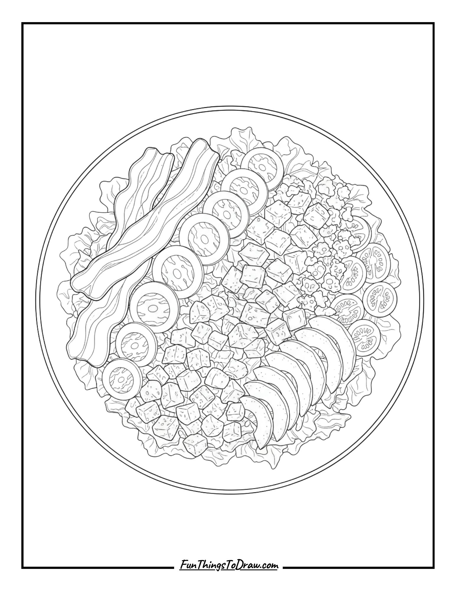 35 Salad Coloring Pages (Free Printable PDF) - Fun Things To Draw