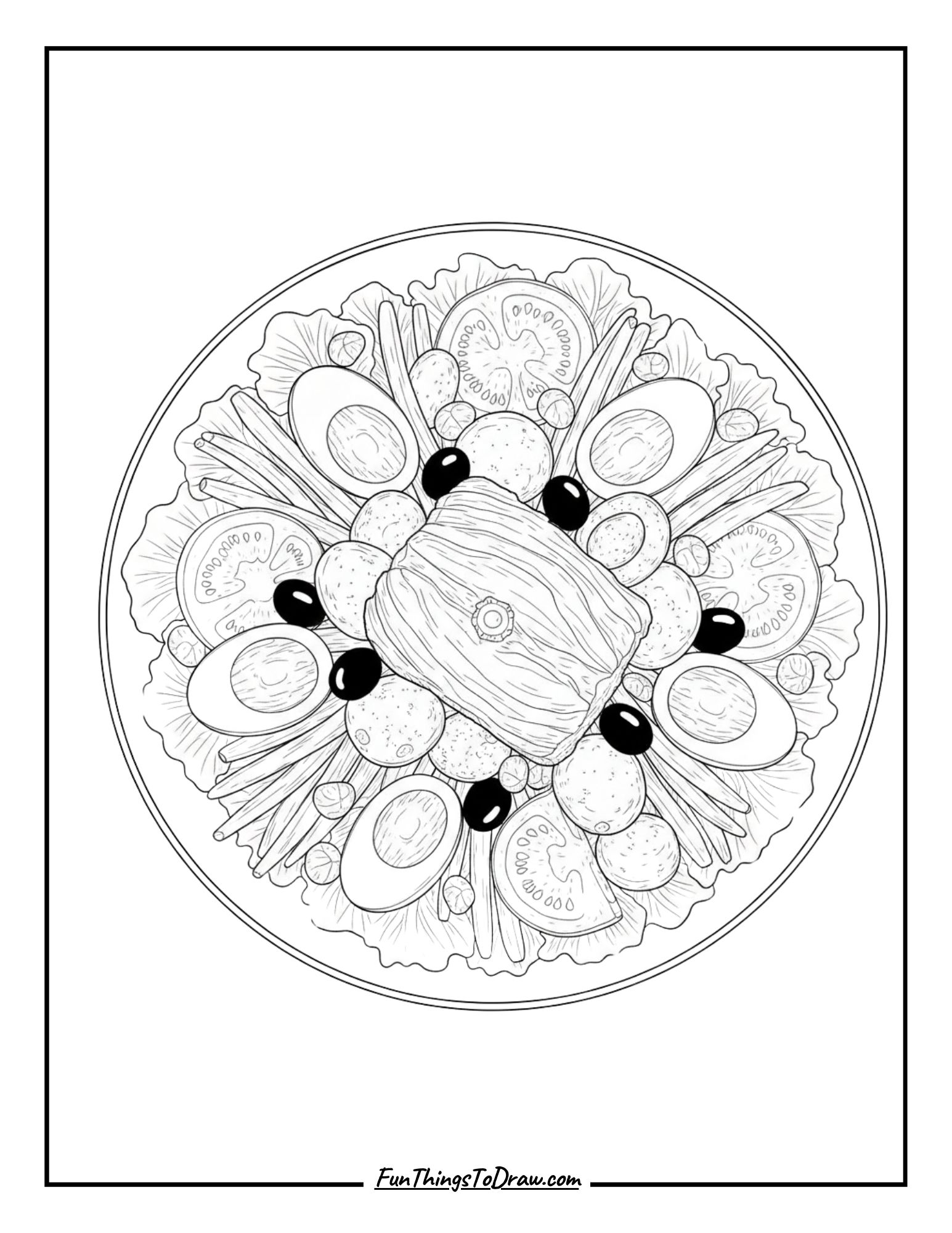 35 Salad Coloring Pages (Free Printable PDF) - Fun Things To Draw