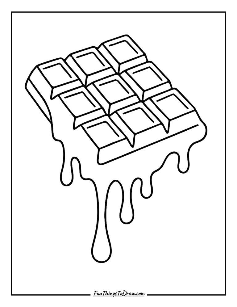 35 Chocolate Bar Coloring Pages (Free Printable PDF) - Fun Things To Draw
