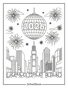 45 New Year Coloring Pages (2026) - Fun Things To Draw