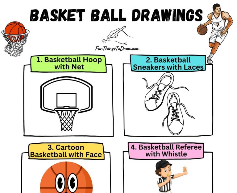 35 Basketball Drawing Ideas - Fun Things To Draw