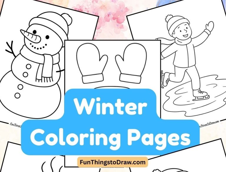 50 Winter Coloring Pages (Free Printable PDF) - Fun Things To Draw