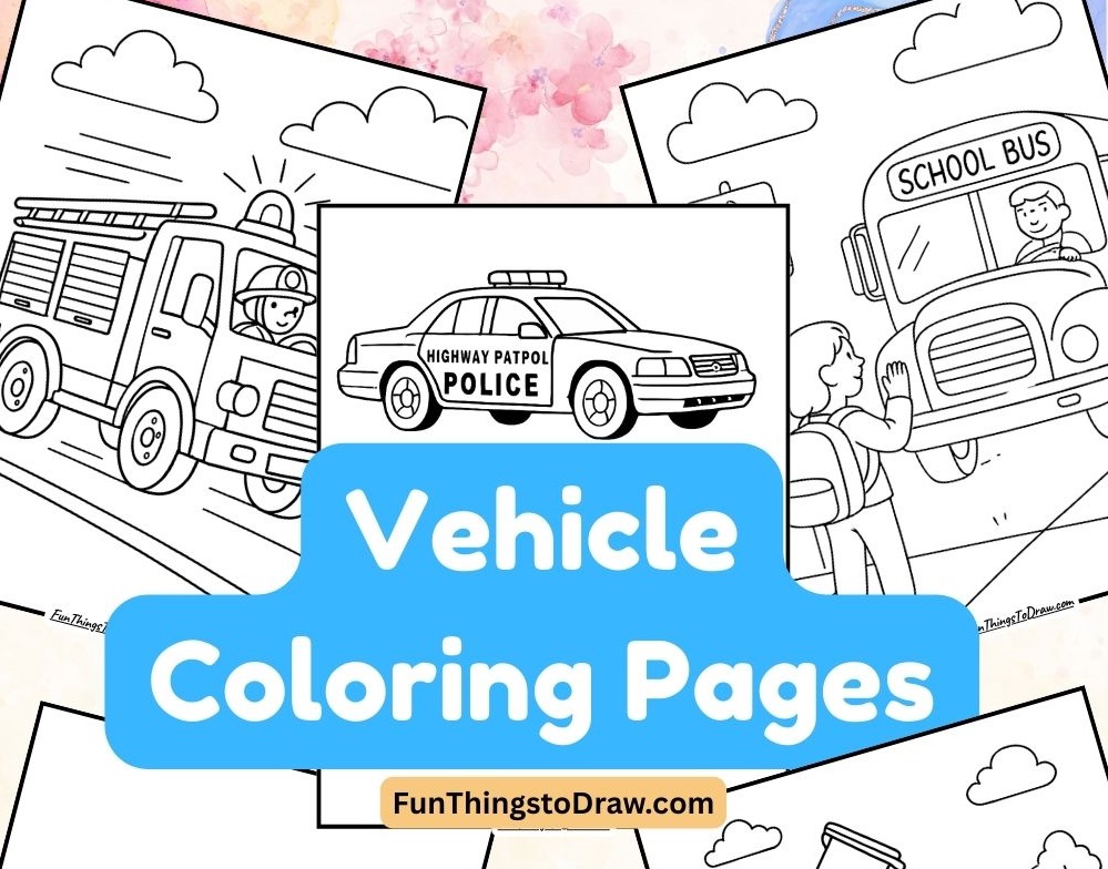 Vehicle Coloring Pages - Fun Things To Draw