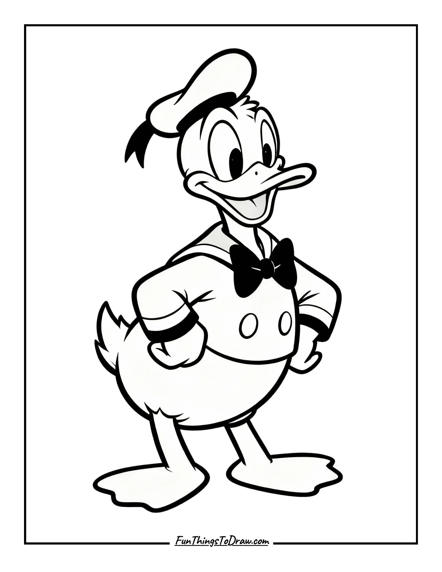 Donald Duck Coloring Pages (50 Free Printable Sheets) - Fun Things To Draw