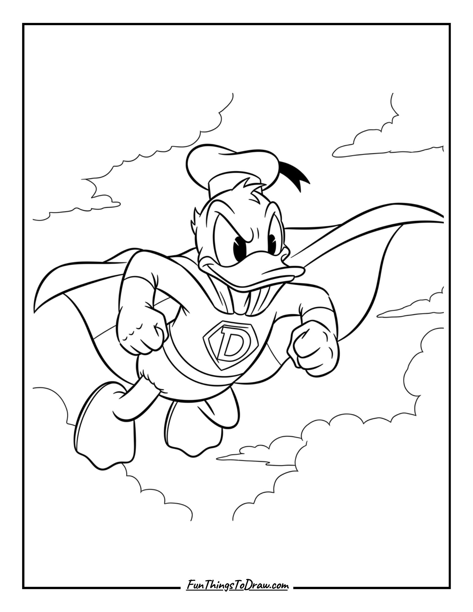 Donald Duck Coloring Pages (50 Free Printable Sheets) - Fun Things To Draw