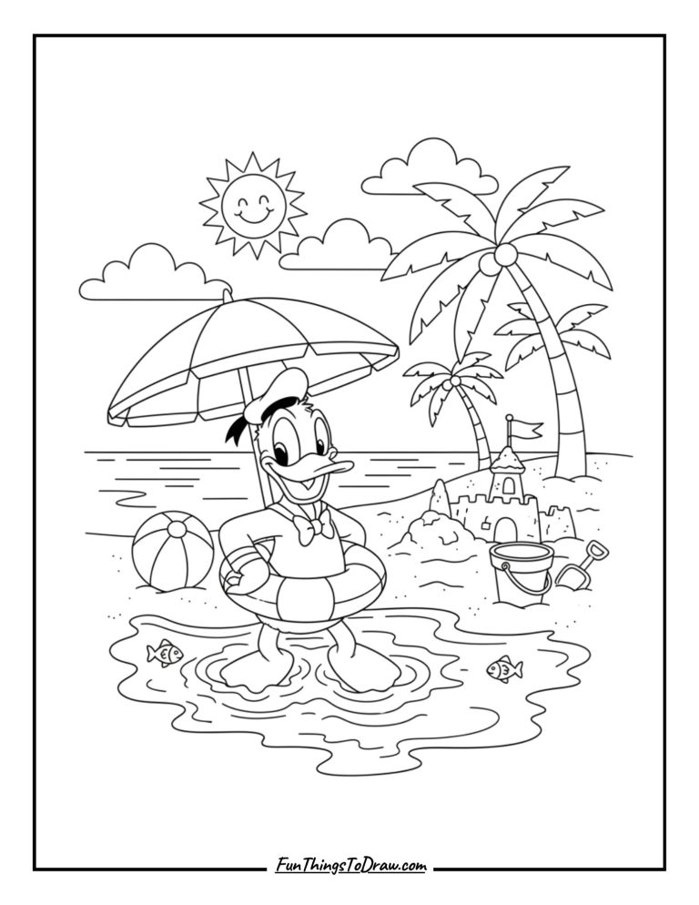 Donald Duck Coloring Pages (50 Free Printable Sheets) - Fun Things To Draw
