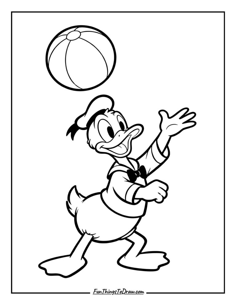 Donald Duck Coloring Pages (50 Free Printable Sheets) - Fun Things To Draw