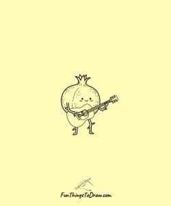 37 Easy Cute Pomegranate Drawing Ideas - Fun Things To Draw