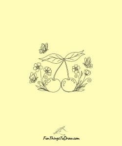 🍒Easy Cute Cherries Drawing Ideas - Fun Things To Draw