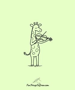 41 Easy Giraffe Drawing Ideas - Fun Things To Draw