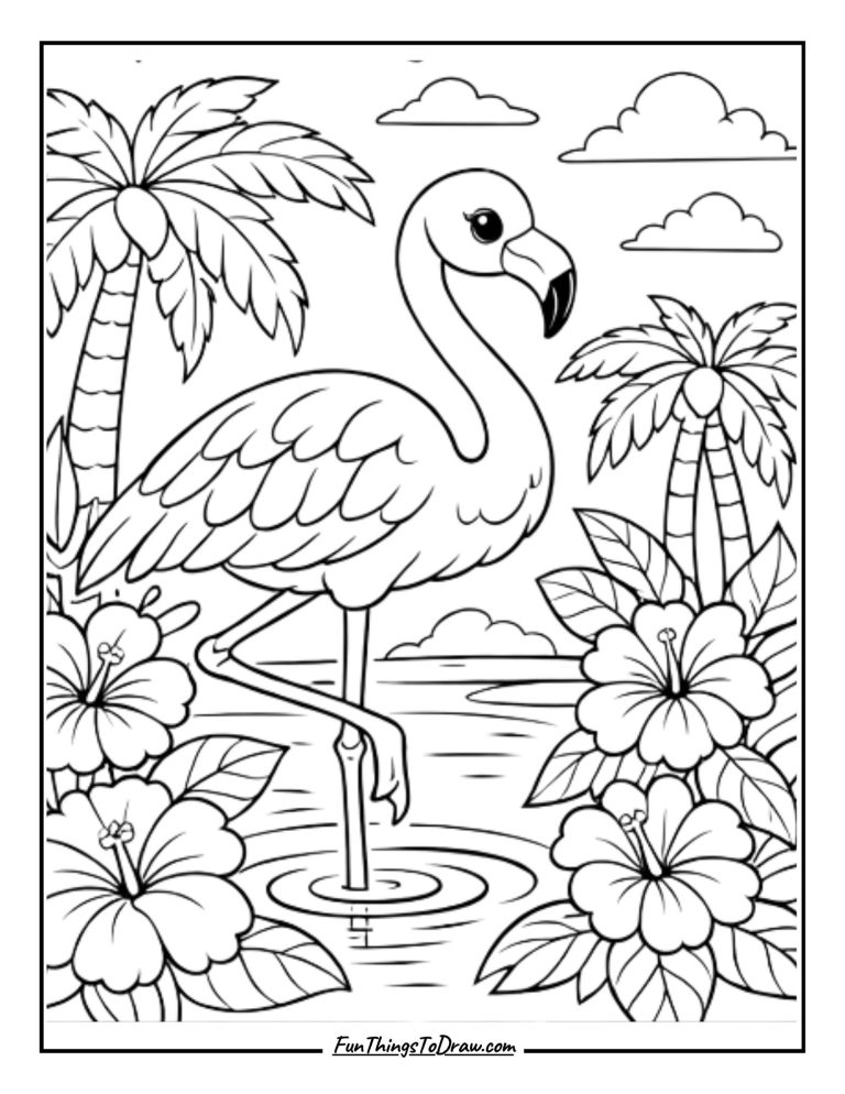 27 Flamingo Coloring Pages (Free Printables) - Fun Things To Draw