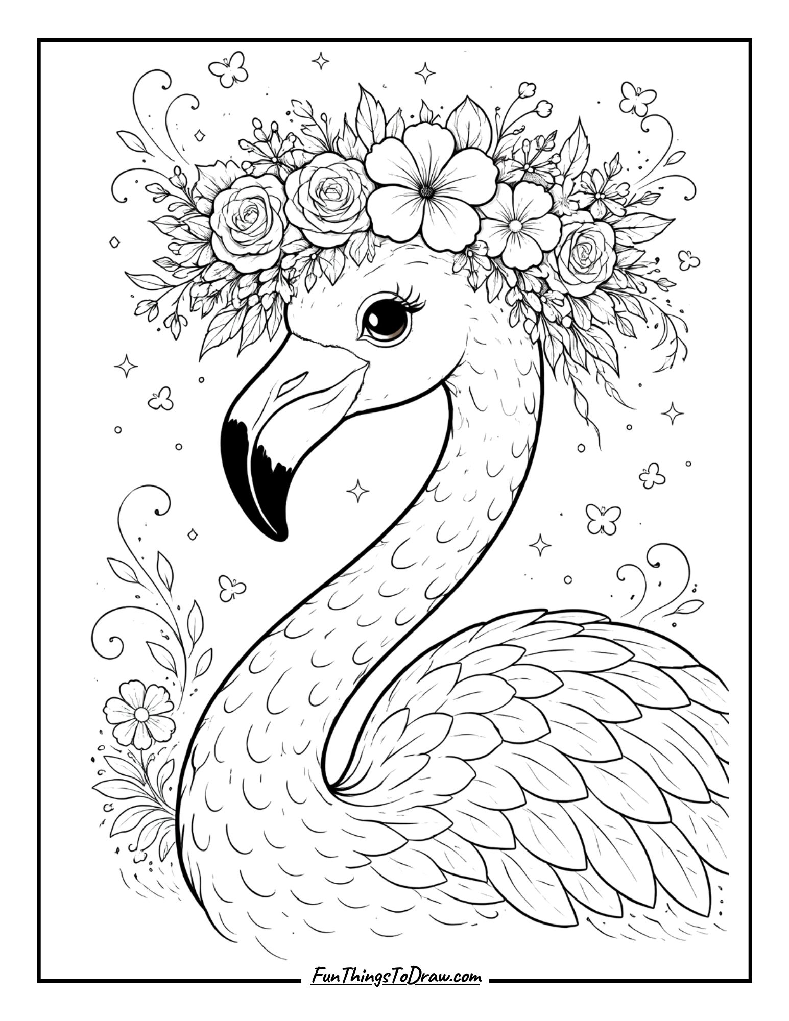 27 Flamingo Coloring Pages (Free Printables) - Fun Things To Draw