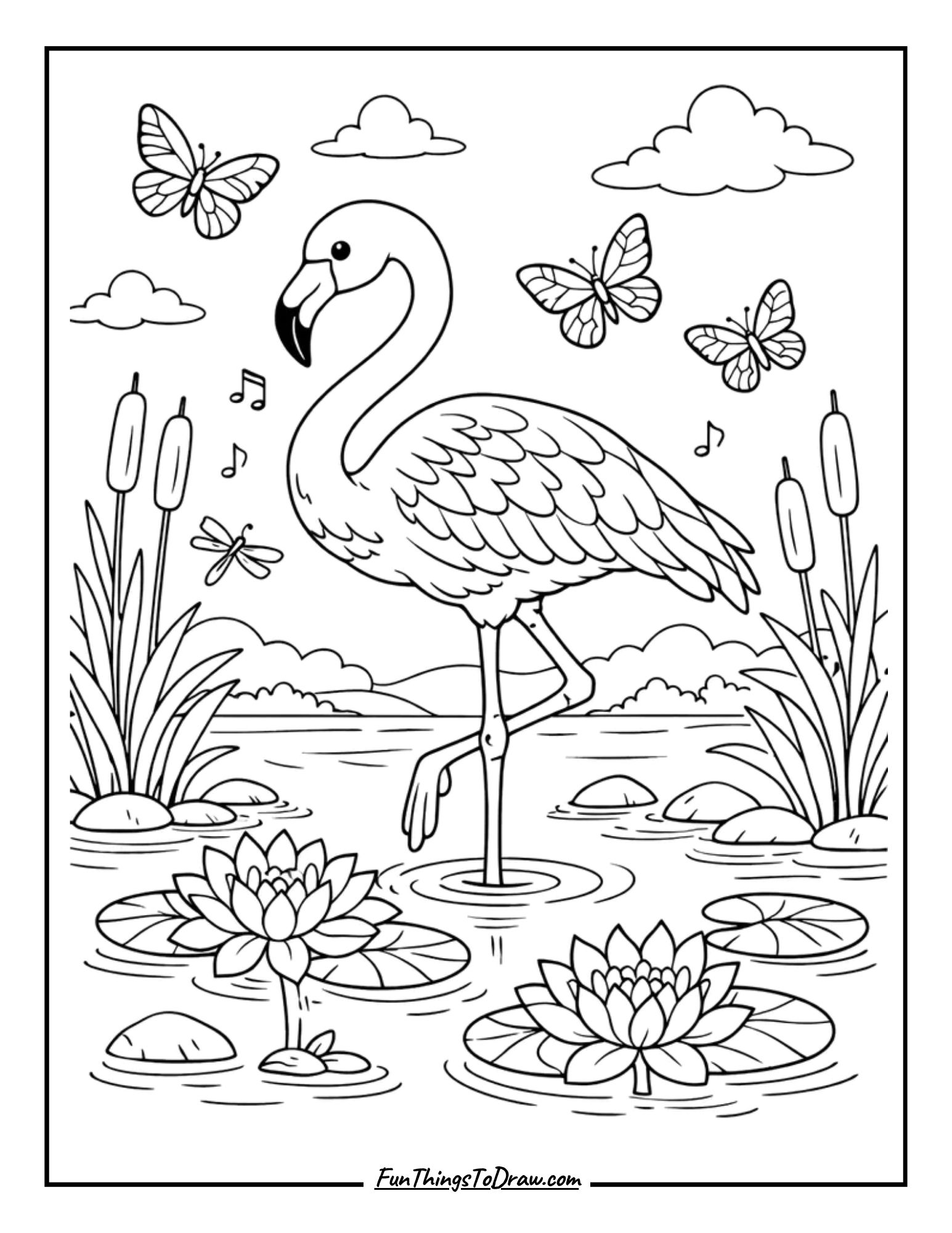 27 Flamingo Coloring Pages (Free Printables) - Fun Things To Draw