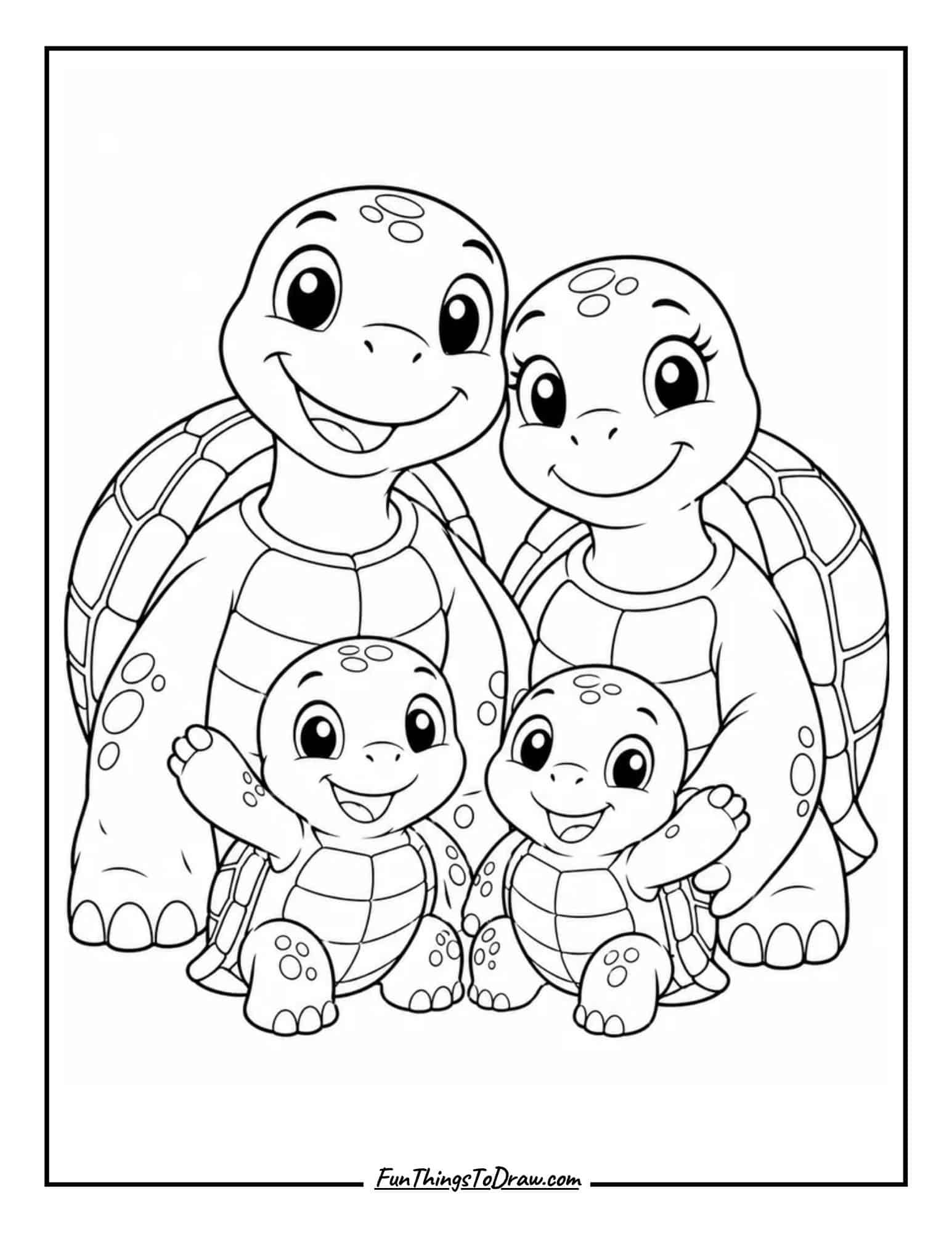 37 Turtle Coloring Pages for Adults - Fun Things To Draw