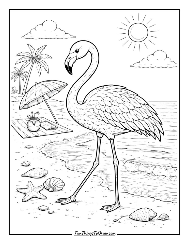 27 Flamingo Coloring Pages (Free Printables) - Fun Things To Draw