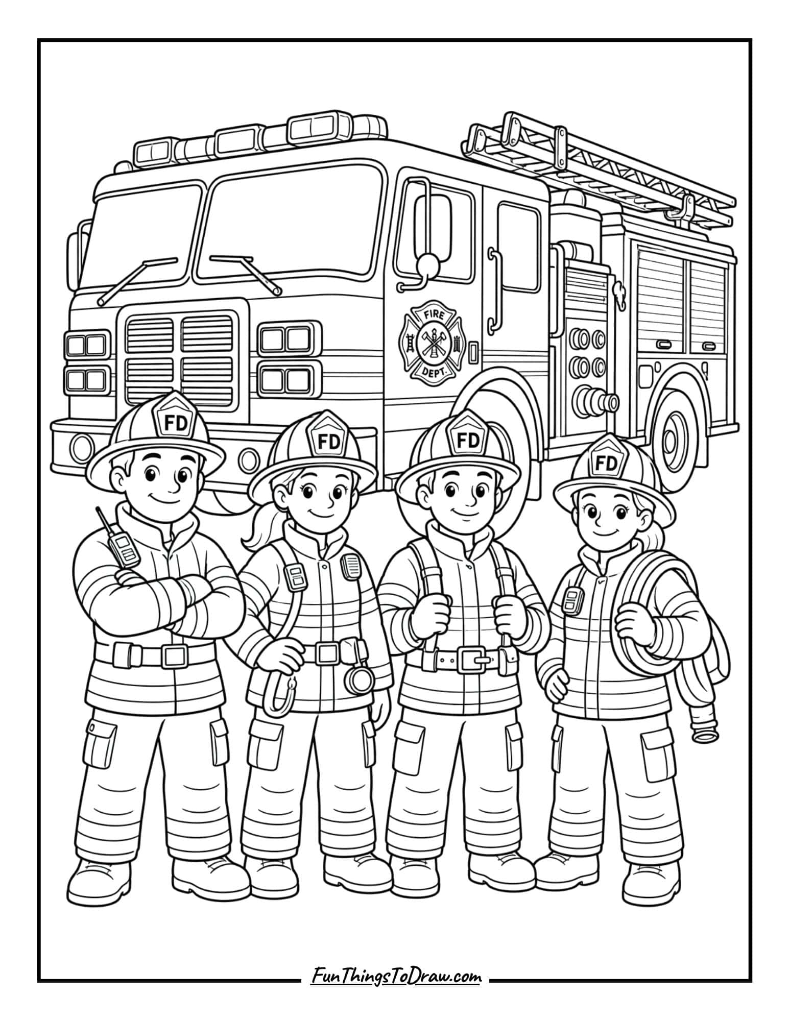 25 Fire Truck Coloring Pages (Free Printable Sheets) - Fun Things To Draw