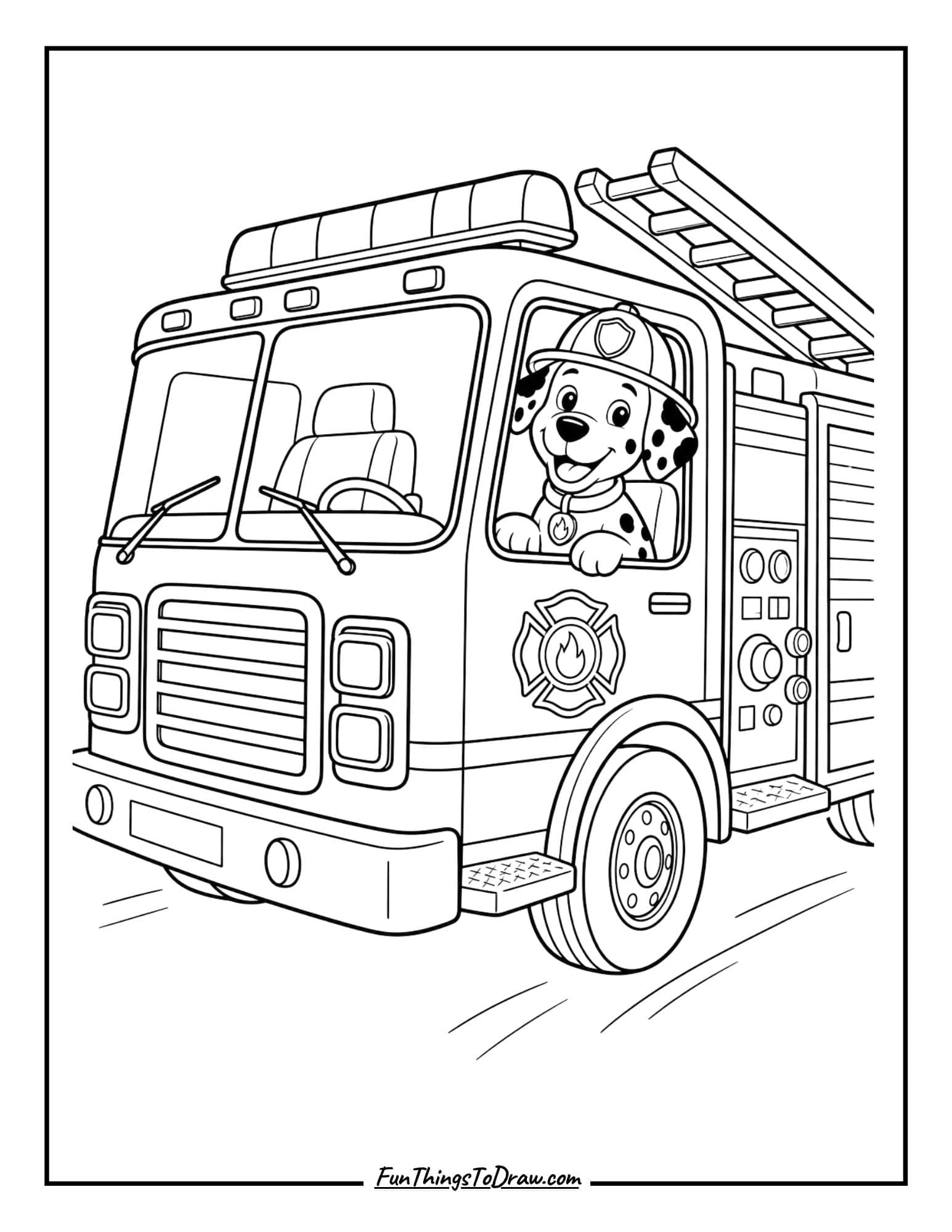 25 Fire Truck Coloring Pages (Free Printable Sheets) - Fun Things To Draw