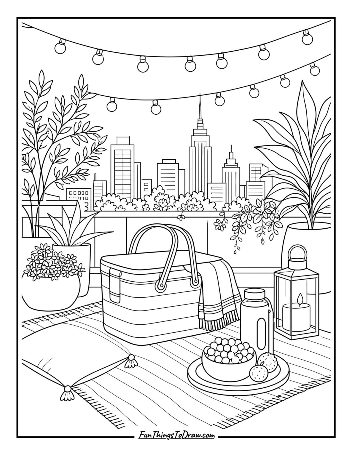 25 Picnic Basket Coloring Pages for Adults - Fun Things To Draw